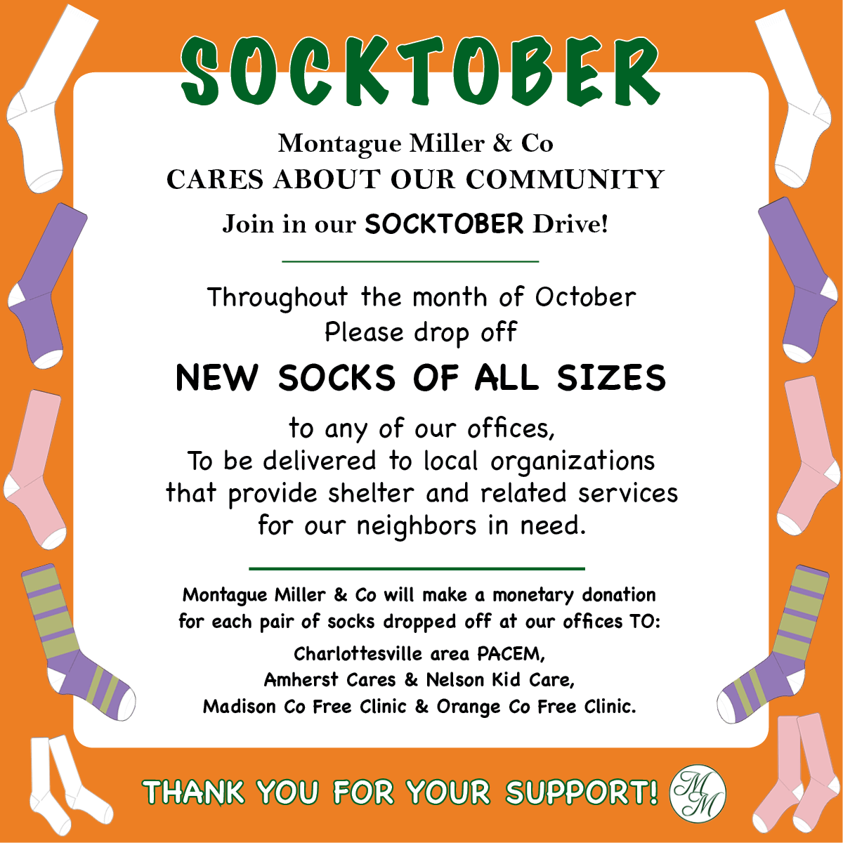 Join our 2023 Socktober Drive